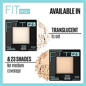 Maybelline Fit Me Matte + Poreless Pressed Face Powder Makeup, Buff Beige, 1 Count