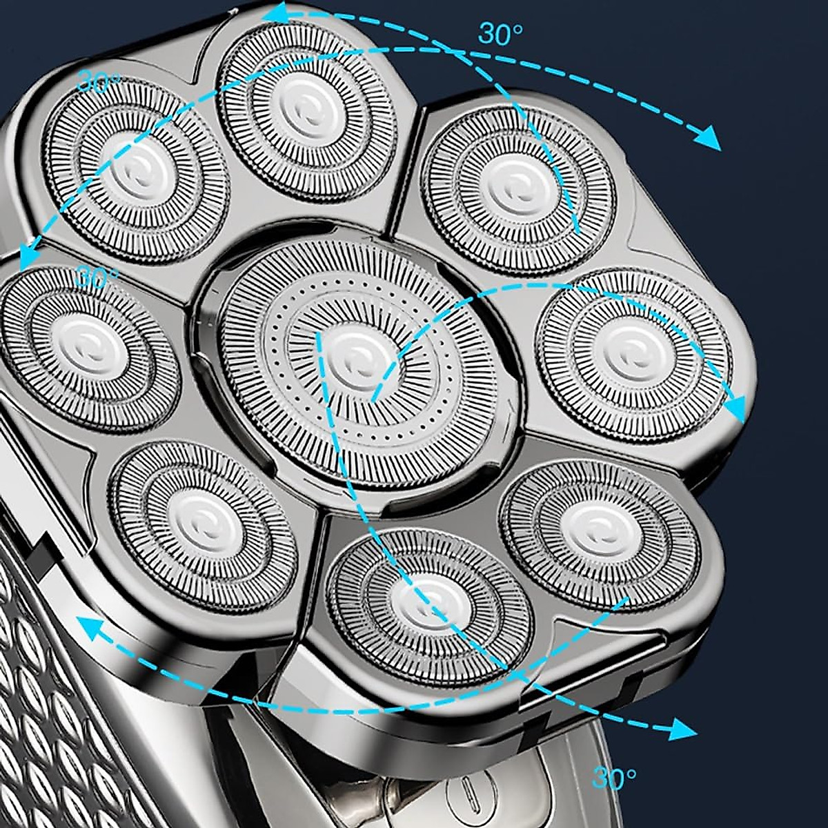 Head Shavers for Bald Men, 6 IN 1 Shaver 9 Blades Multi Grooming Kit Digital Display Electric Shaver Hair Trimmer Beard Rlectric Razor Wet Dry Men Facial Shaving Machine