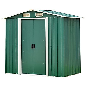 Outdoor Garden Storage Shed 6X4 FT Yard Storage Tool with Sliding Door for Backyard