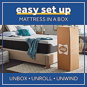 Sealy Cool & Clean 14" Hybrid Bed in a Box, Queen, White