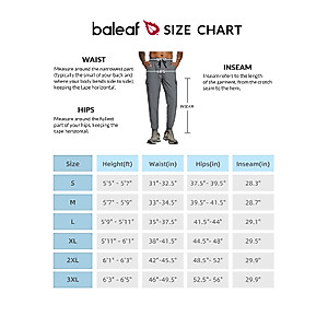 BALEAF Men's Lightweight Joggers Quick Dry Cargo Pants UPF 50+ Stretch Jogger Pants Hiking Outdoor Running Track Workout Grey L