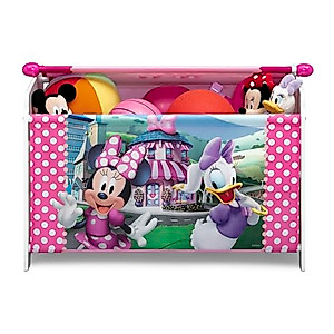 Delta Children Disney Minnie Mouse 3-Piece Toddler Playroom Set– Includes Table, Chair and Toy Box, Pink
