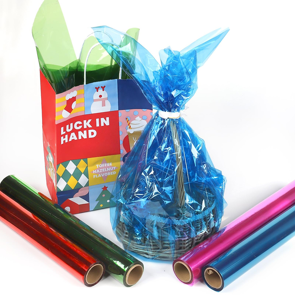 Vibrant Nitelemn Transparent Cellophane Wrap - 5 Colors