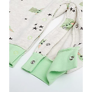Star Wars Baby Yoda New Born Infant Boys' Long Sleeve Fleece Hooded Romper Bodysuit Printed 24 Months