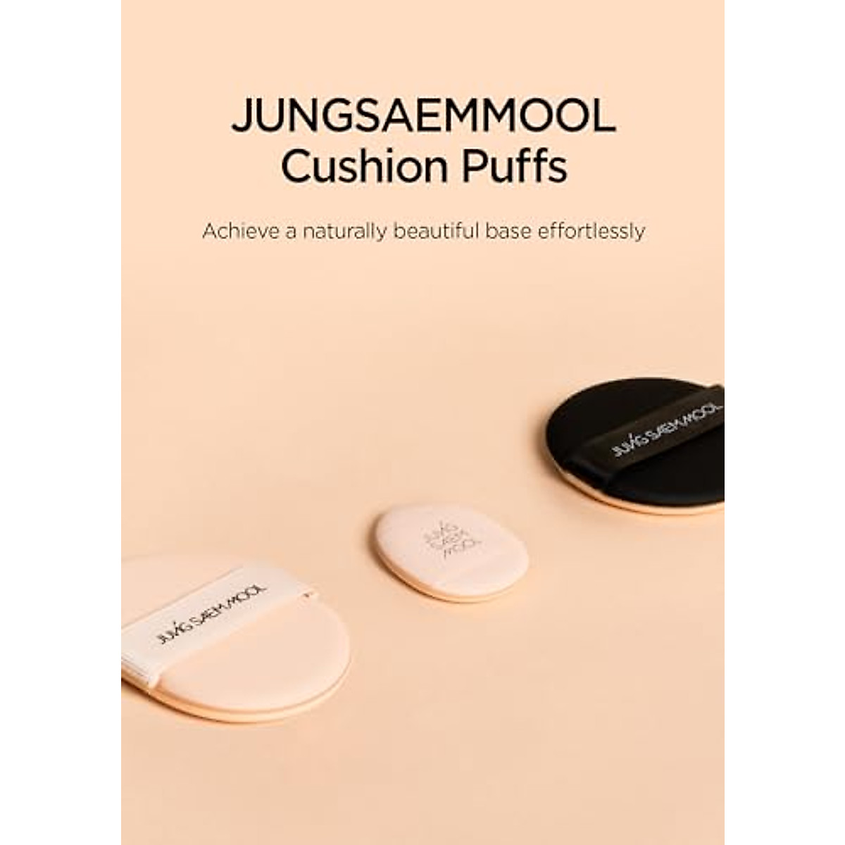 JUNG SAEM MOOL Cushion Puff Natural Cover Puff for Smooth Fitting with The Round Shape 2.1 Inch