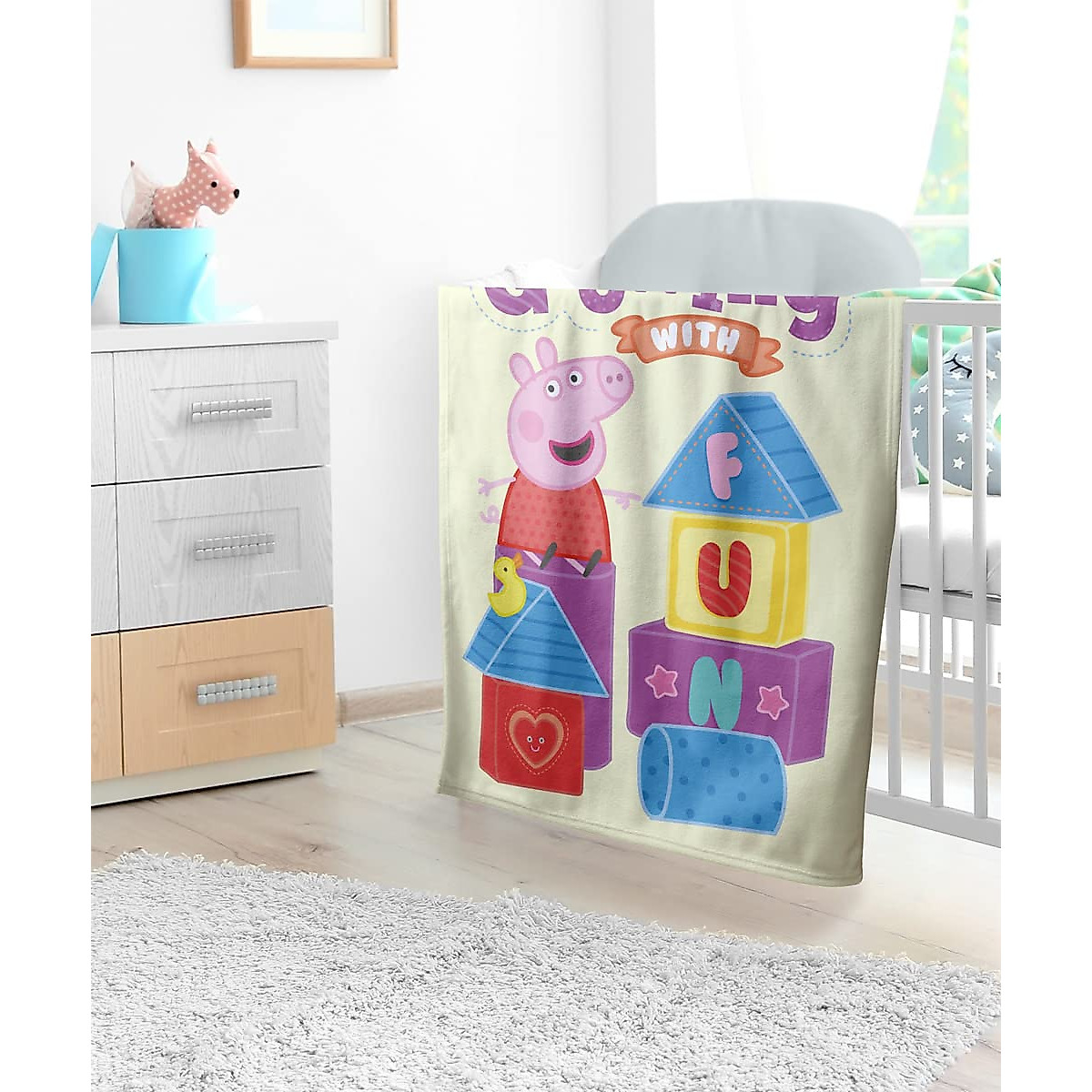 LOGOVISION Peppa Pig Lightweight Baby Blanket, 30"X40", Baby Blanket Design Unisex for Infants Girls & Boys
