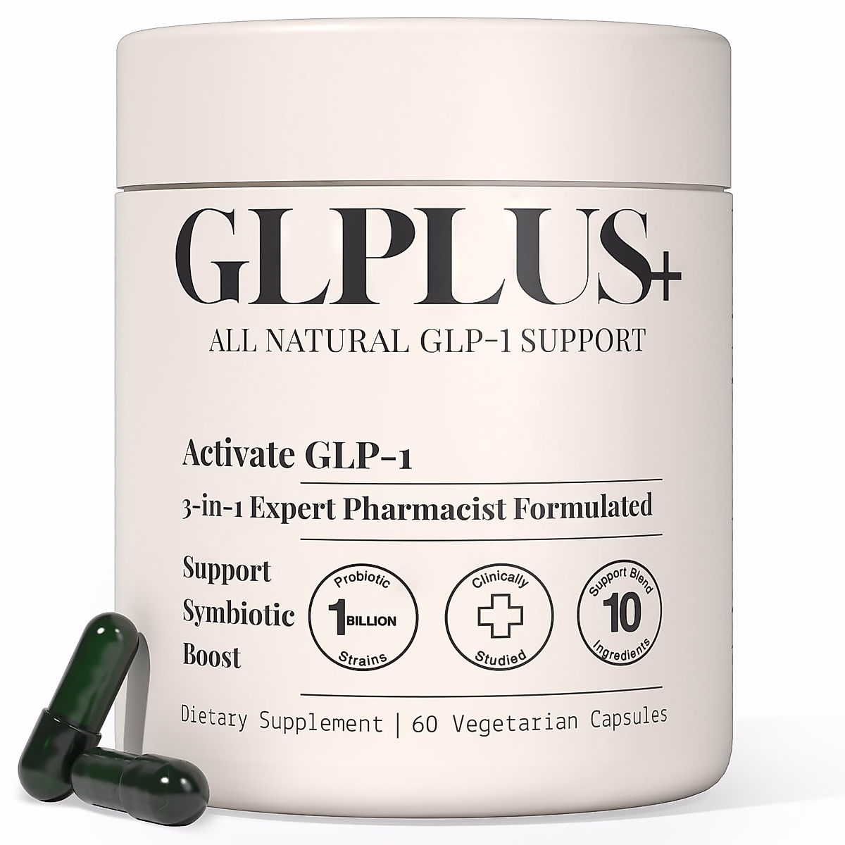 GLP-1 Supplement for Women and Men | Hunger & Metabolism Support - Expert Formulated to Support GLP1 Naturally | Probiotic and Prebiotic (60 Capsules)