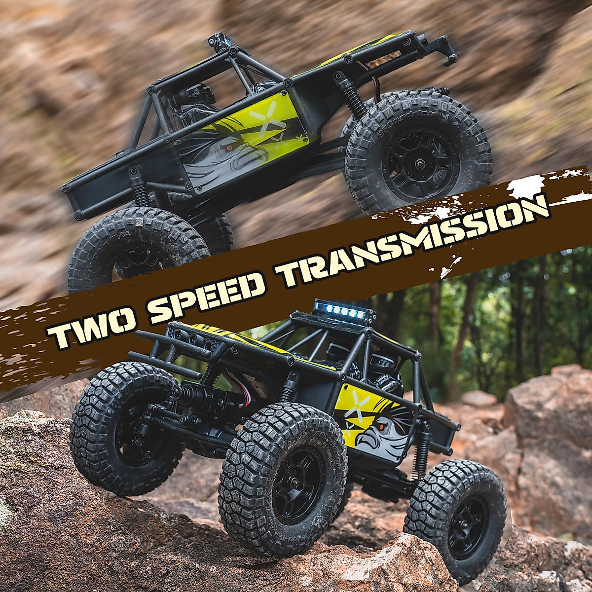 BEEZRC FMS 1/24 RC Crawler Lemur RTR FCX24 4WD 2.4GHz RC Rock Truck RC Car Offroad Mini Model Car Hobby Grade Remote Control Car with LED Lights (Green) FMS12404RTRGN