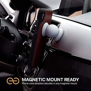 Dreem Fibonacci 2-in-1 Wallet Case for Apple iPhone 11 - Luxury Vegan Leather, Magnetic Detachable Shockproof Phone Case, RFID Card Protection, 2-Way Flip Stand - Coffee