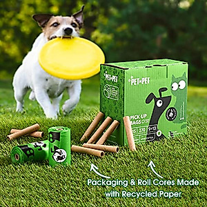 PET N PET Dog Poop Bag, USDA Certified 38% Biobased Poop Bags For Dogs - 270/540 Counts 15/30 Rolls, Strong, 100% Leak-proof, Unscented, 9x13 Inches Dog Bags for Poop, Cat Poop Bags, Doggie Poop Bags