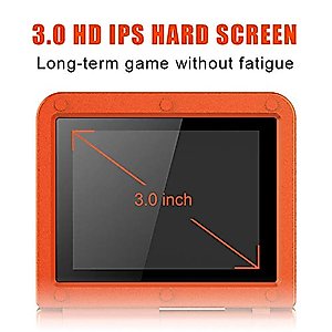 GoolRC Flip Handheld Console 3-inch IPS Screen Open System Game Console with 16G TF Card Built in 2000 Games Portable Mini Retro Game Console for Kids Red