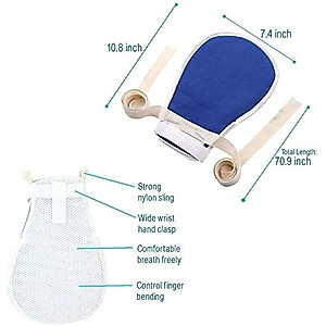 Safety Restraint Control Glove-Splint Adjustable Helps Relieve Painful Thumb Injury and-Geriatric Dementia Splint Hand Brace Athletic Sports Pain, Sprain, Men, Women, Kids Anti-Arthritis Gloves 1124