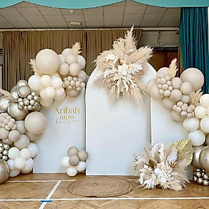 154pcs Ivory White Balloons White Sand White Cream Beige Balloon for Balloon arch Different Sizes 5/10/12/18 Inch Balloon Garland Kit for Wedding Birthday Party Supplies Bridal Shower Decorations