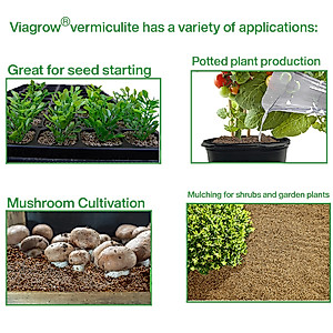 Viagrow Horticultural Vermiculite, 29.9 Quarts/ 1 cubic FT / 7.5 gallons / 28.25 liters