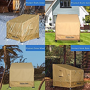 Outdoor Patio Furniture Loveseat Cover, 78" W x34 Dx32, Golden Horn