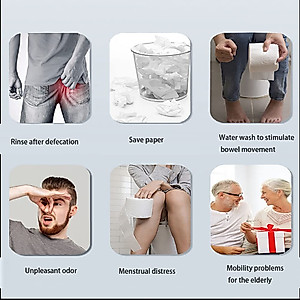 RADAAB Non-Electric Bidet Attachment for Toilet- Retractable Dual Nozzle with Adjustable Water Pressure, Fresh Water Bidet Toilet Seat Attachment,Easy to Install