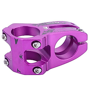 Yosoo Health Gear Mountain Bike Stem, Bar Stem, 31.8 mm Stem Road Bike, Handlebar Stem Riser for MTB, Mountain Bike, Road Bike, BMX (Purple)