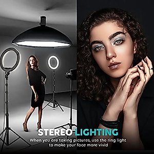 Weilisi 10" Ring Light with Stand 72'' Tall & Phone Holder,38 Color Modes Selfie Ring Light with Tripod Stand,Stepless Dimmable/Speed LED Ring Light for iPhone & Android,YouTube, Makeup,TIK Tok