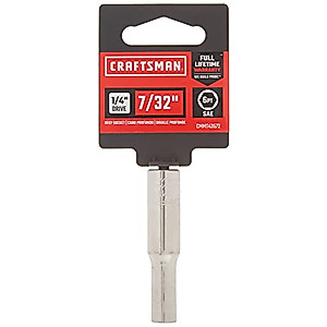 CRAFTSMAN Deep Socket, 1/4-Inch Drive, 7/32-Inch, 6-Point (CMMT43572)