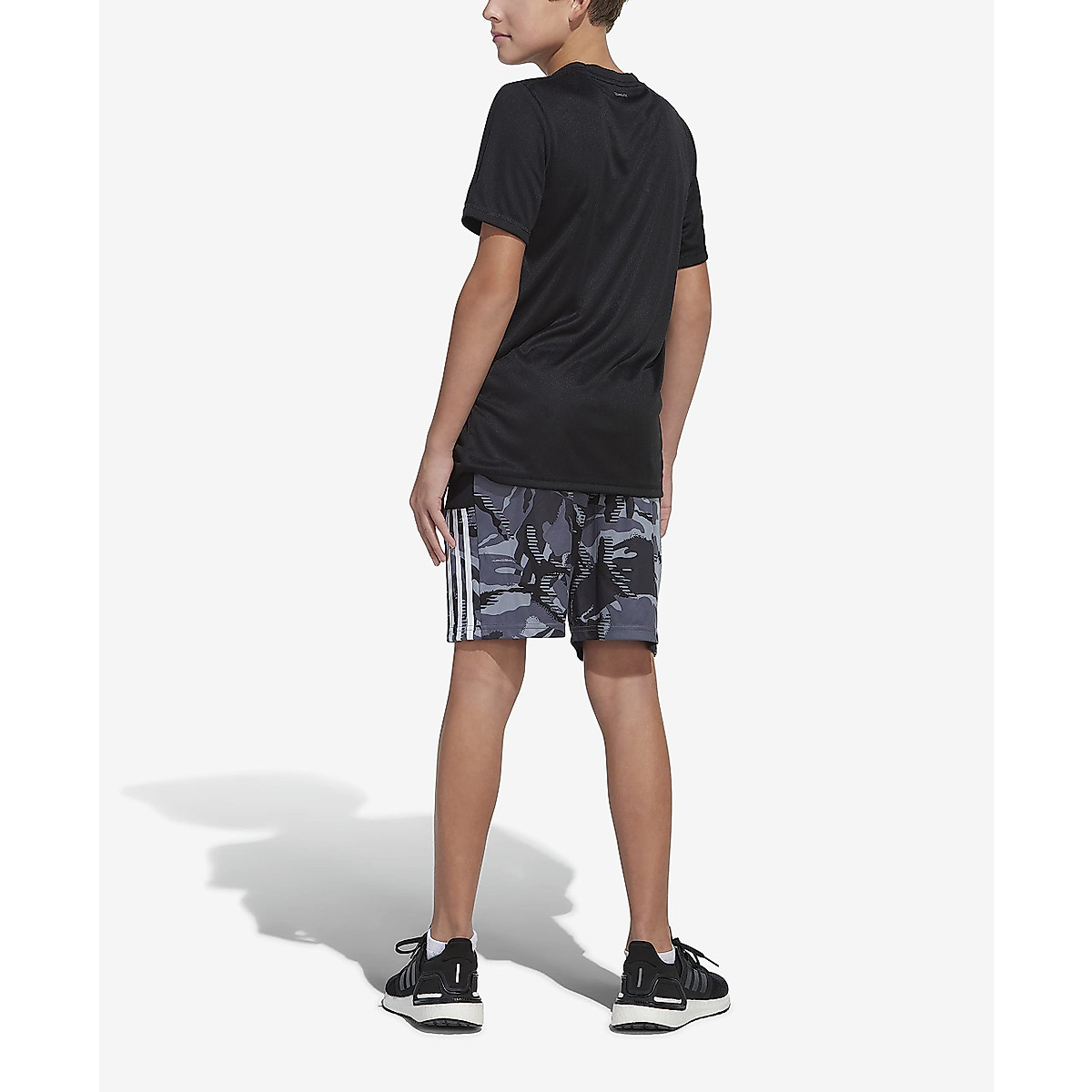 adidas boys Aeroready® Action Camo Shorts, Black, 8-15 Years US