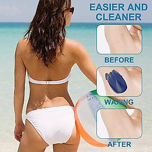 Tupheedu Waxing Warmer for Hair Removal - Painless Stripless Waxing Kit for Women and Men with 4 Wax Beans for Coarse Hair, Eyebrows, Armpits, and Bikini Area