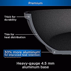 Ninja C30465 Foodi NeverStick Premium 6.5-Quart Stock Pot with Glass Lid, Hard-Anodized, Nonstick, Durable & Oven Safe to 500°F, Slate Grey