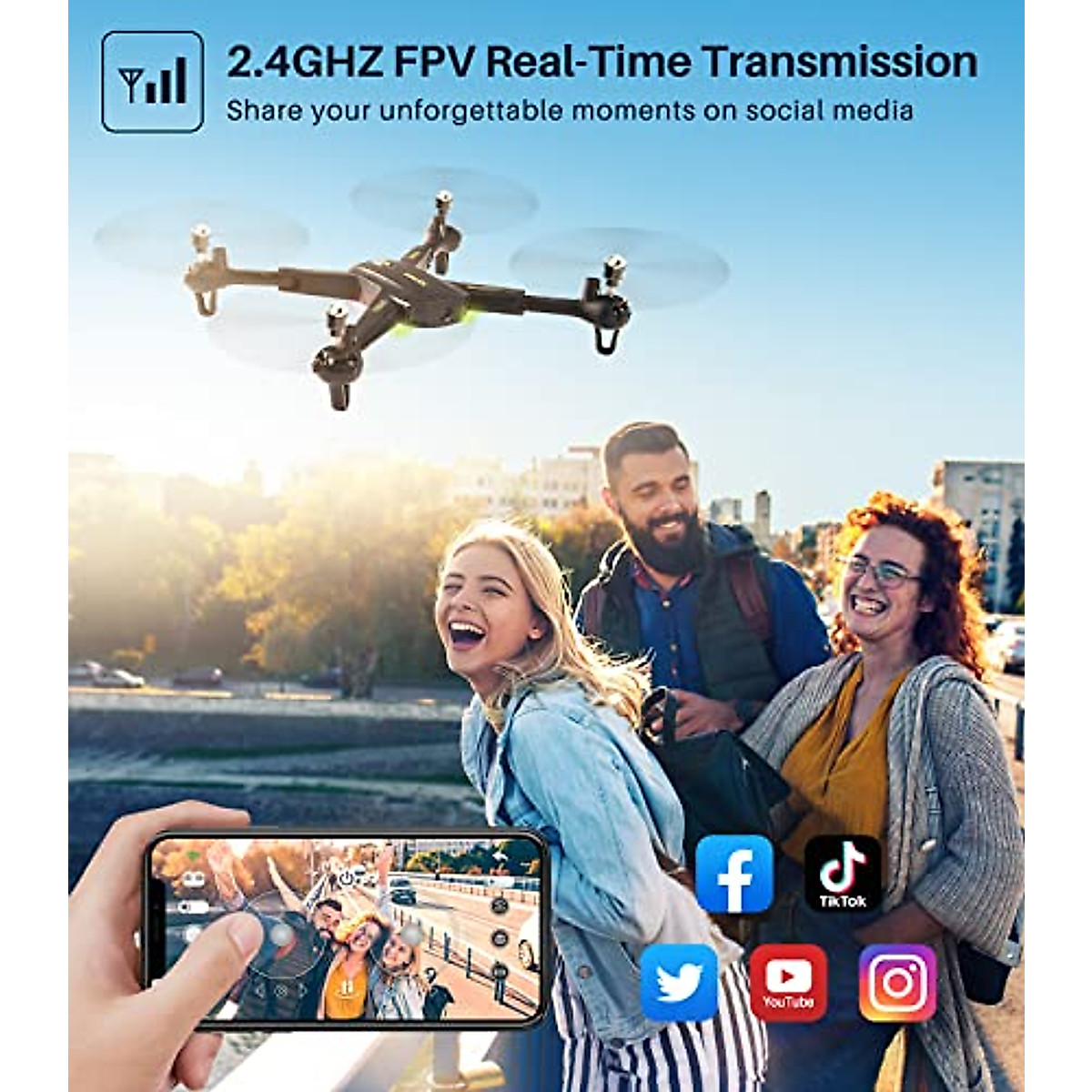 SYMA Drone with Camera 1080P HD FPV Cameras Remote Control Toys RC Quadcopter Helicopter Gifts for Boys Girls Adults Beginners with Altitude Hold, Headless Mode, One Key Start, 3D Flips 2 Batteries