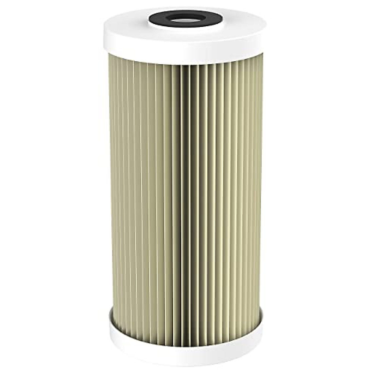 Pentair Pentek ECP5-BB Big Blue Sediment Water Filter, 10-Inch, Whole House Heavy Duty Pleated Cellulose Polyester Replacement Cartridge, 10" x 4.5", White End-Cap, 5 Micron, Pack of 8