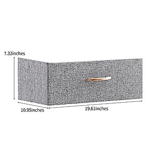 ZSEDP 7 Drawer Non-Woven Fabric Organizer Cabinet for Living Room Storage Tower for Hallway Entryway Closets Wood Top Handle (Color : Black)