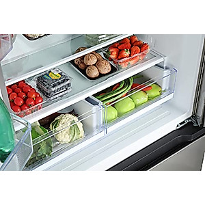 Hamilton Beach HBF1662 French Door Full Size Counter Depth Refrigerator with Freezer Drawer, 16.6 cu ft, Stainless