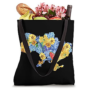 Ukrainian city Kherson gift contour map watermelon Tote Bag
