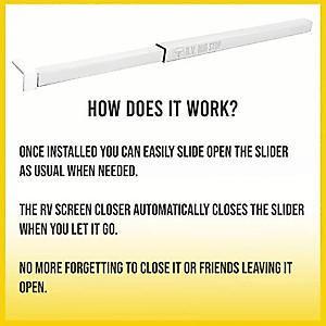 RV Screen Door Slide Closer | Self-Closing Slider for R.V. Screen Door | Fits 10-3/4" to 13" Slider | Please Make Sure The Dimensions fit Your Slider