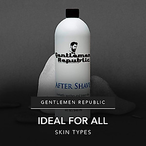 Gentlemen Republic After Shave - Refreshing and Hydrating Formula with Irritation Protection - Soothe, Cool And Moisturize - 100% Alcohol-Free Aftershave for Men - Made in the USA, 32oz
