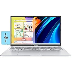 ASUS VivoBook 17X 17.3 60Hz FHD Home & Business Laptop (AMD Ryzen 7 5800H 8-Core, 24GB RAM, 1TB PCIe SSD, AMD Radeon, (1920x1080), WiFi, Bluetooth, Backlit KB, Webcam, Win 11 Pro) with Hub