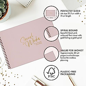 Perfect Planner Company - Social Media Planner - Undated A4 Weekly Planner for Work Schedule - Social Media Insights - For Marketers, Social Media Experts, Entrepreneurs - 100 Pages