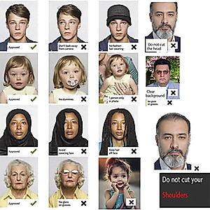 US Online Passport photo prints 2x2 inch, VISA, Citizenship, Immigration, Work Photos, green card photo (2 * 2 inch (10 pictures prints))