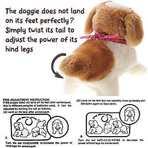 PowerTRC Cute Somersault Little Puppy | Barks, Sits, Walk, and Flips | Pet Toy Dog