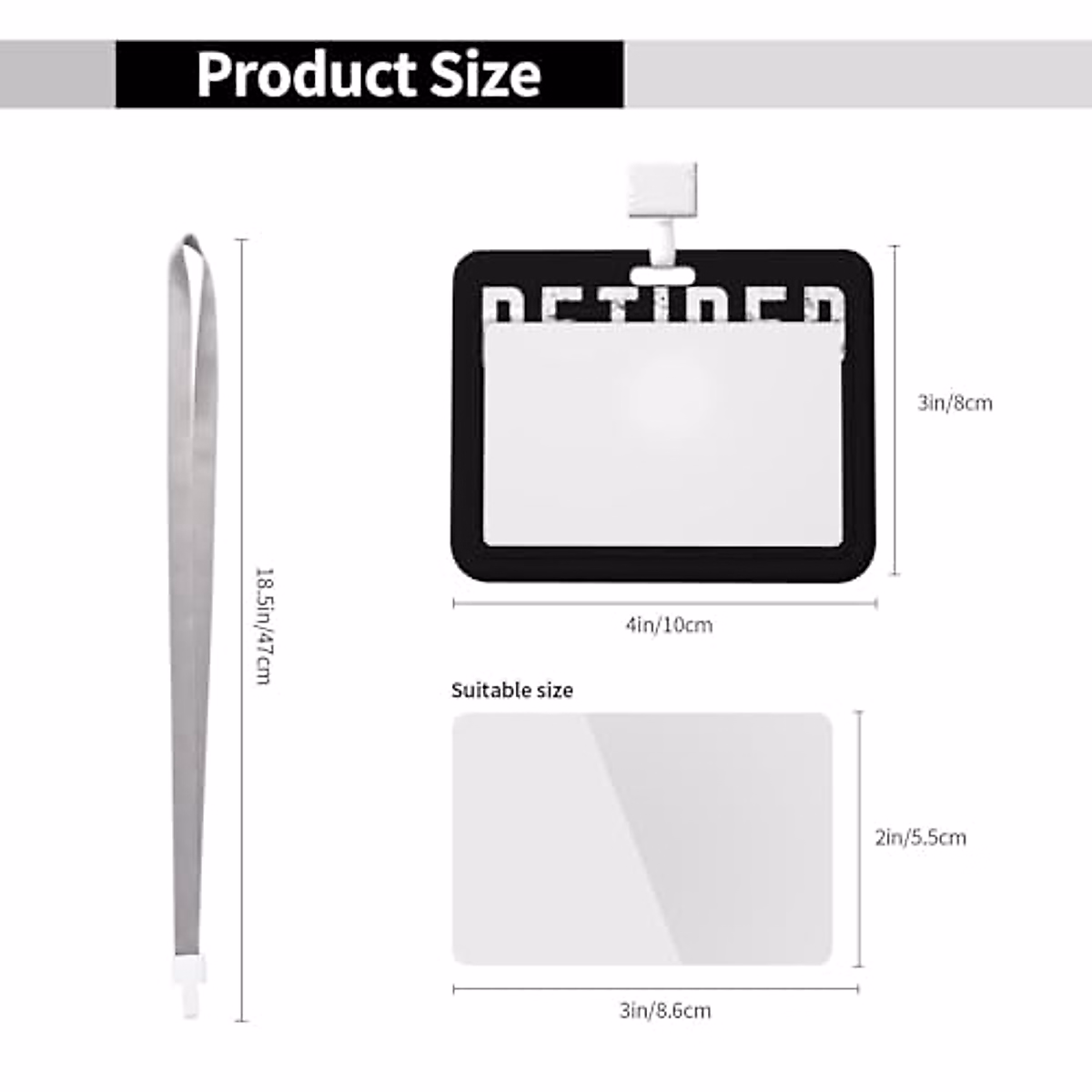 Army Retired Flag Durable Hanging Rope Card Badge Holder for All Occasions2