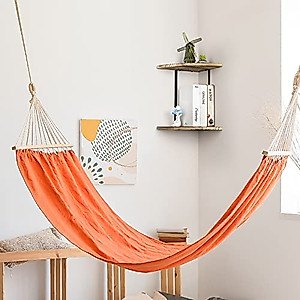 NEX Corner Floating Shelves, 2-Tier Corner Shelf Wall Mount Small Round End Shelves for Bedroom, Living Room, Nursery