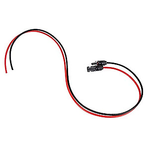 Tbest Cable,Extension Cable 10 Awg,Extension Cable,Solar Connectors,Connector 2.5Mm Pair of Red Black Solar Panel Pv Cable Wire Male Female Connectors