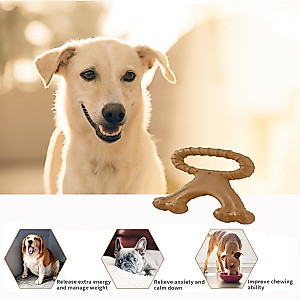 GGSTSL Dogs Toy Nylon Bone,Beef Flavor Dog Teething Chew Toys Bones,Indestructible Dog Chew Toys for Aggressive Chewers, Durable Dog Teething Chew pet Toys for Large,Middle,Small Dogs