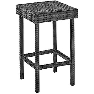 Crosley Furniture Palm Harbor Outdoor Wicker 24-inch Counter Height Stools - Grey (Set of 2)