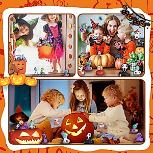 SCIONE 48 Pack Glow in The Dark Halloween Rubber Duck Party Favors, Assorted Rubber Ducks Toys Halloween Party Supplies Trick or Treat Supplies Goodie Bag Fillers Baby Showers Bath Toys for Kids