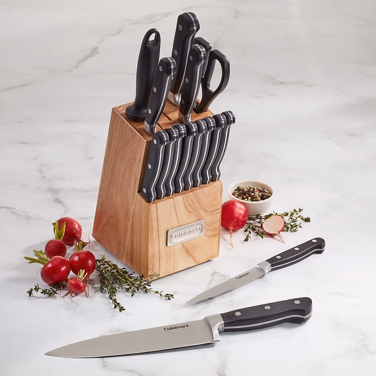 Cuisinart C77TR-16P Triple Rivet Collection 16-Piece Cutlery Block Set, Stainless Steel