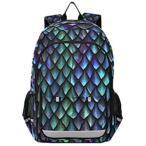 Sletend Dragon Scale Backpack for Girls-Boys Middle-School Elementary Bookbags Toddler School Bags Child Lightweight Preschool Large Bookbags