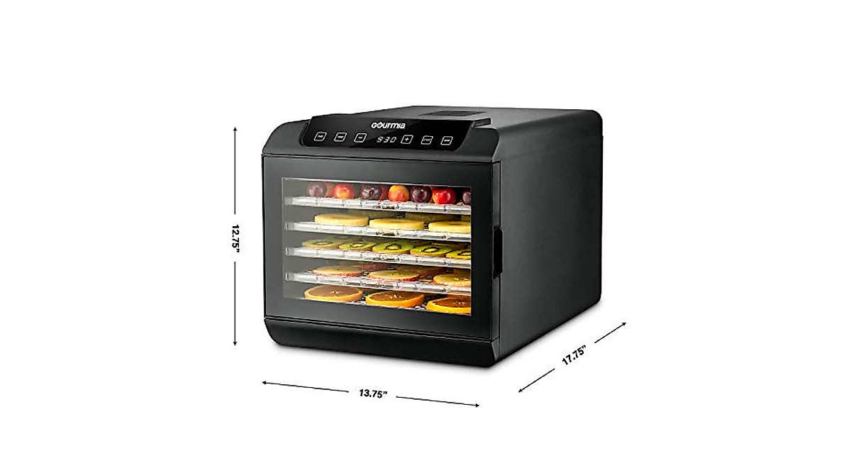 Gourmia GFD1680 Food Dehydrator with 6 Trays & Digital Controls