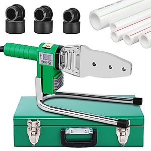 JIAWANSHUN Plastic Water Pipe Welder 110V Plastic pipe welding tool PP/PP-R/PE/PP-C Pipe Welding Machine with 0.79/0.98/1.30in Die Head (M32)