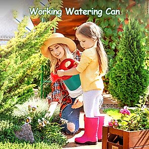 CUTE STONE Kids Gardening Tool Set, Garden Toys with Wheelbarrow, Watering Can, Shovel, Flower Garden Building Toy, Pretend Play Outdoor Indoor Toy, Activities Stem Toy Gifts for Boys Girls