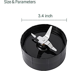 (Pack of 2) Cross Blade Blender Magic Bullet Replacement Parts Compatible with 250-watt Magic Bullet MB1101 Series Blender, Juicer and Mixer