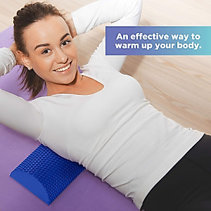 Bean Products High-Density EVA Foam Rollers | Deep Tissue Massager | Myofascial Release Textured Bumps | 12” Half Roller | Made in The USA